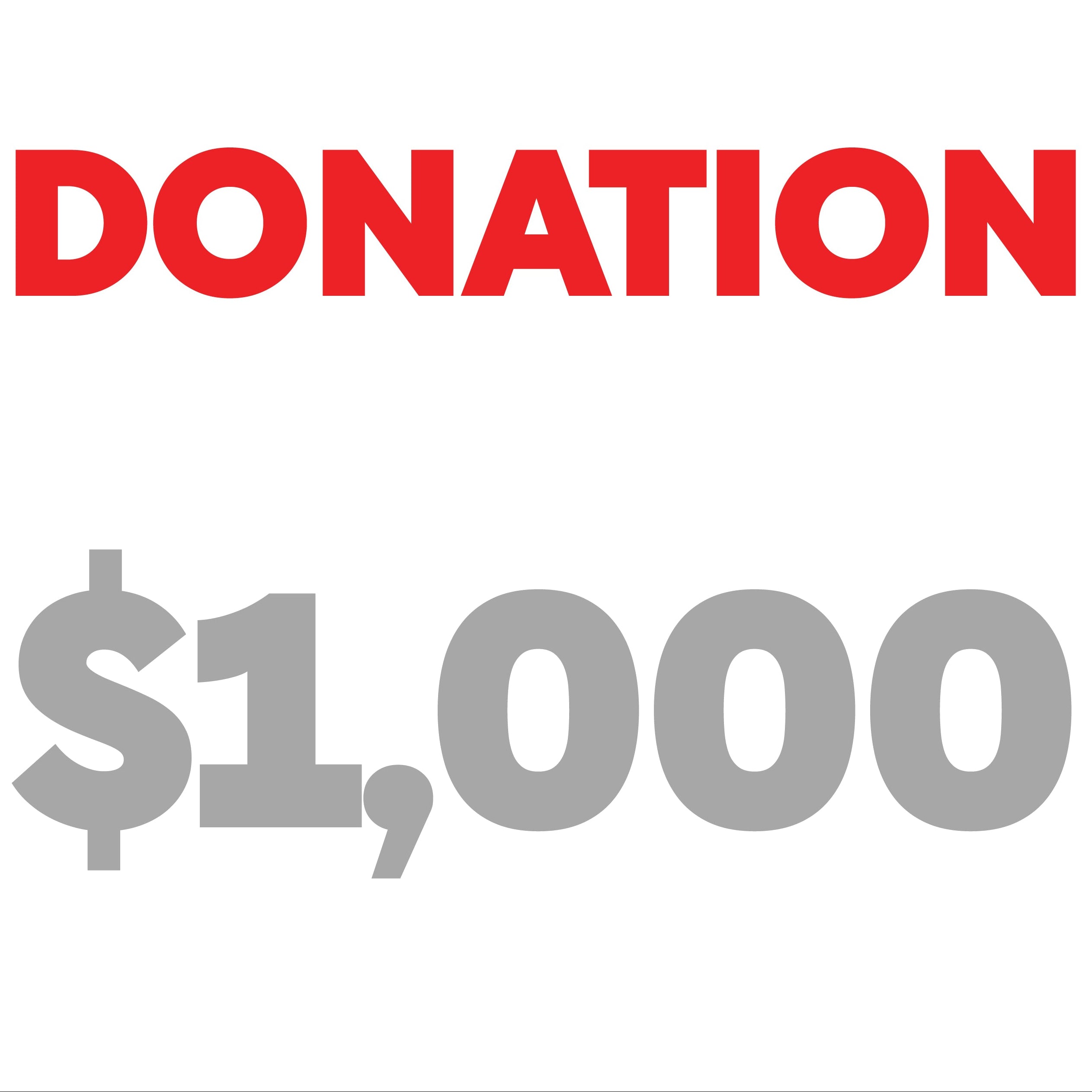 OOHMA - $1000 - Donation